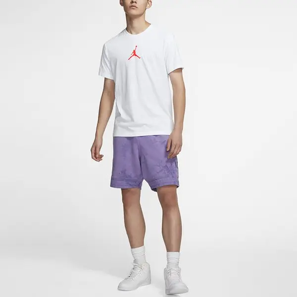 JORDAN Jumpman Logo Printing Pullover Round Neck Short Sleeve - White