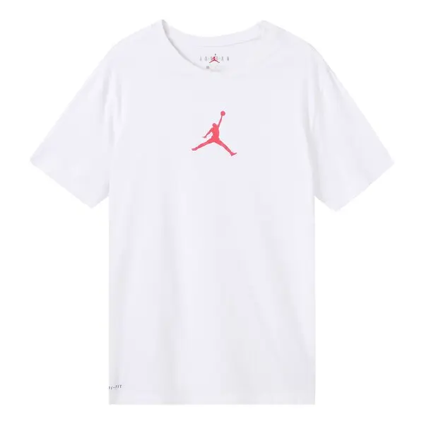 JORDAN Jumpman Logo Printing Pullover Round Neck Short Sleeve - White