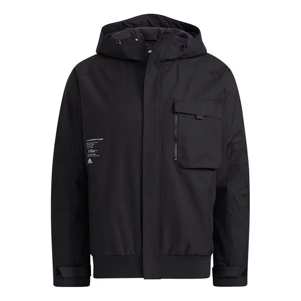Adidas Utility Jkt Big Pocket Sports Hooded Jacket Black - Default Color