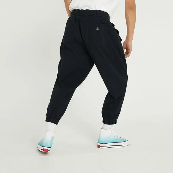 CONVERSE Solid Color Woven Casual Trousers