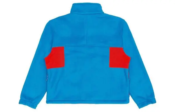 Nike Fleece Jacket With Contrasting Color Panels - Blue