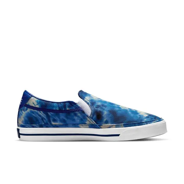 Nike Court Legacy Print Tie-dye Slip-on Sneakers - Blue