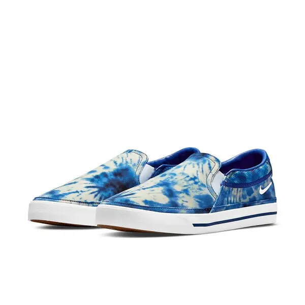 Nike Court Legacy Print Tie-dye Slip-on Sneakers - Blue