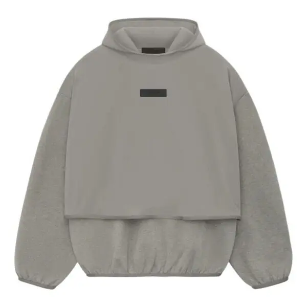 Fear Of God Nylon Fleece Hooded Sweatshirt 'dust Heather - Grey