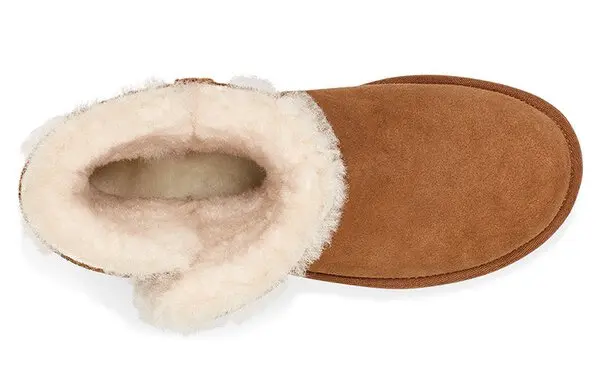 UGG Bailey Button Charm Metallic Alphabet Version Boots - Chestnut Brown