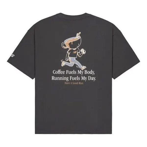 NEW BALANCE Coffee Graphic T-shirt Asia Sizing - Dark Grey