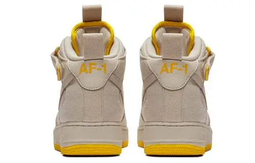 Nike Force 1 Mid '07 Canvas Sneakers - Yellow/grey