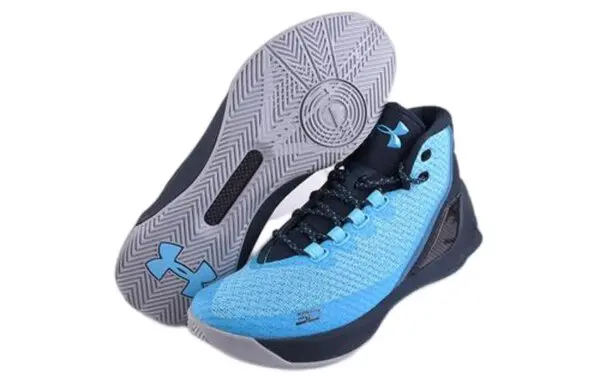 Under Armour Curry 3 Mid "peacock " Basketball Shoes - Blue