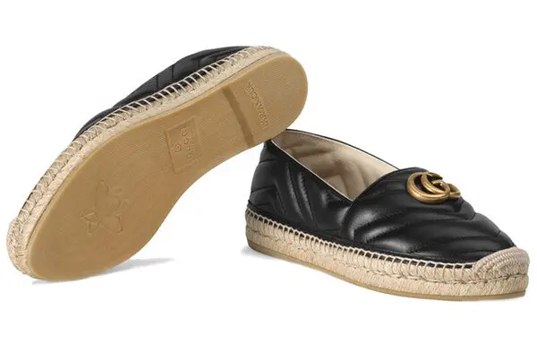 Gucci Double G Quilted Leather Espadrille - Default Color