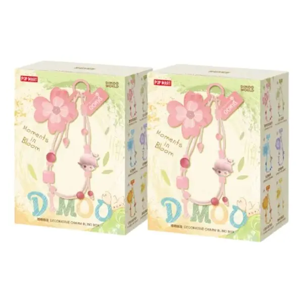 POP MART Dimoo Moments In Bloom Series Decorative Charm Blind Box - Multi-color