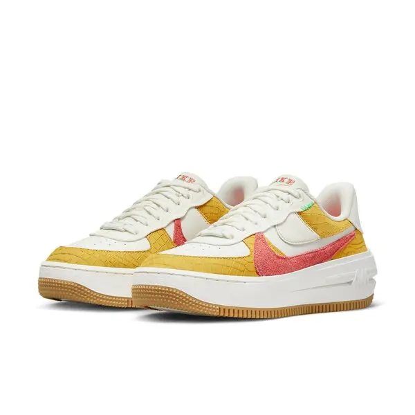 Nike Force 1 Plt.af.orm Lv8 Sneakers - White/orange