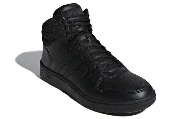 Adidas Hoops 2.0 Mid High Top Sneakers - Black
