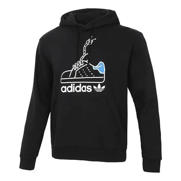 Adidas Originals Pullover Hoodie With Graphic Print - Onyx