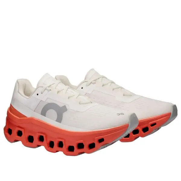 On Cloudmonster Sneakers - White/flame