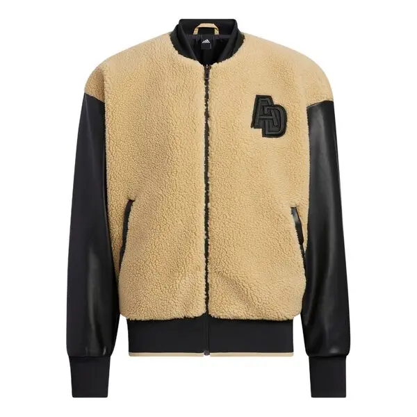 Adidas Logo Monogram Jacket - Beige/black