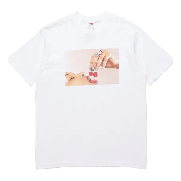 Supreme Ss20 Week 1 Cherries Tee Cherry Short Sleeve - White