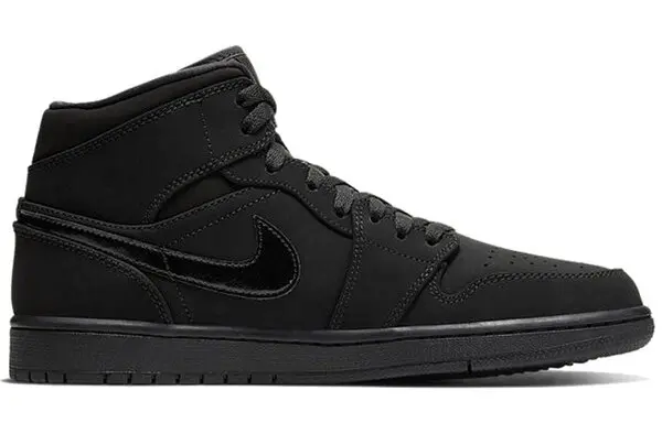 JORDAN 1 Mid 'triple Suede - Black
