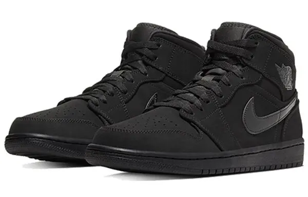 JORDAN 1 Mid 'triple Suede - Black