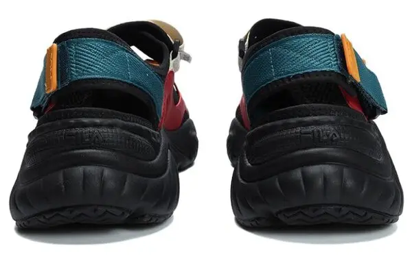 FILA FUSION Conch Sandals - Black/orange/green