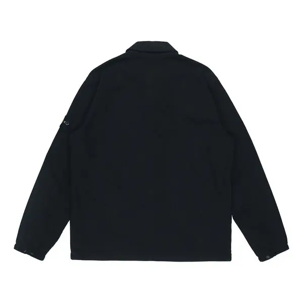 Stone Island Garment Dyed Zip Shirt Overshirt - Black