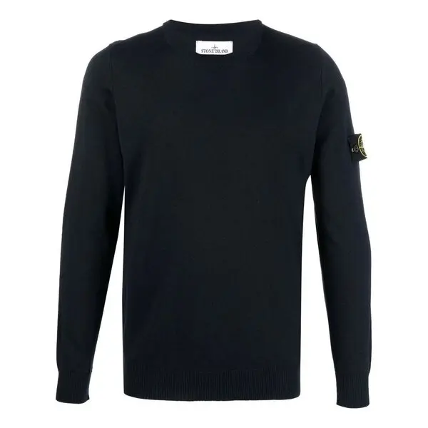 Stone Island Crewneck Pullover Sweatshirt - Navy