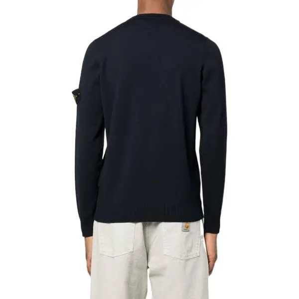 Stone Island Crewneck Pullover Sweatshirt - Navy