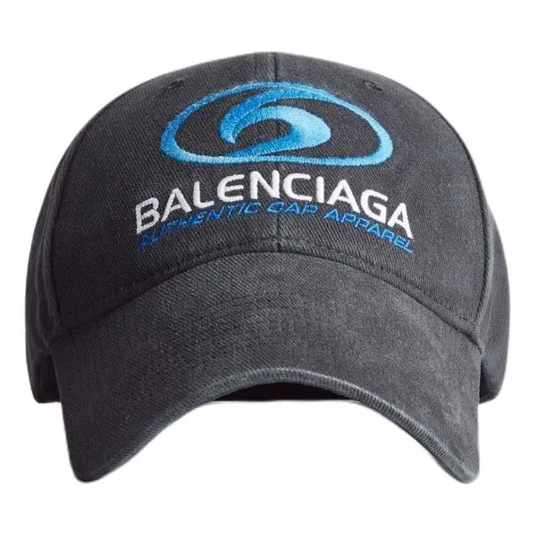 Balenciaga Embroidered Logo Baseball Cap - Black/blue