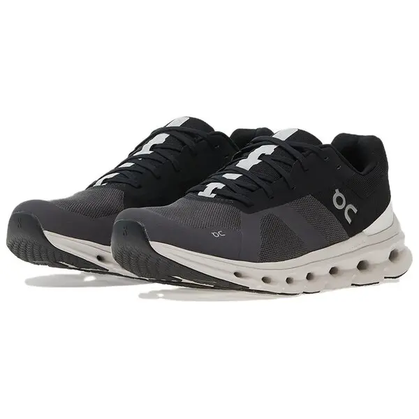On Cloudrunner Athletic Lace Up Sneakers - Eclipse/frost