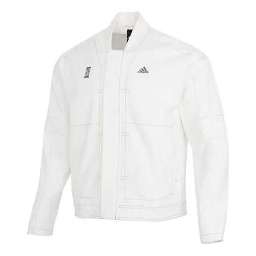 Adidas Wj Jkt Denim Series Casual Sports Woven Jacket - White