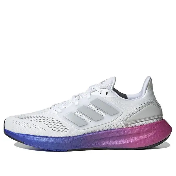 Adidas Pureboost 22 Athletic Sneakers - White/grey/blue