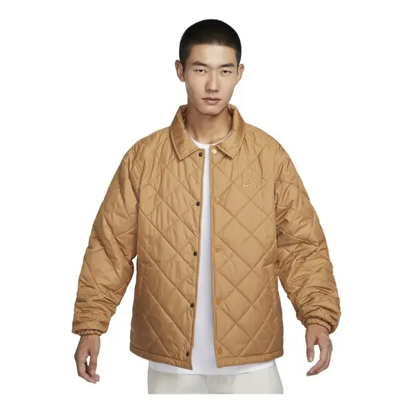 Nike Club Therma-fit Quilted Jacket - Brown
