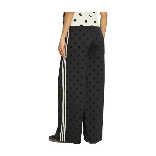 Adidas Satin Polka Dot Wide Leg Pants - Black