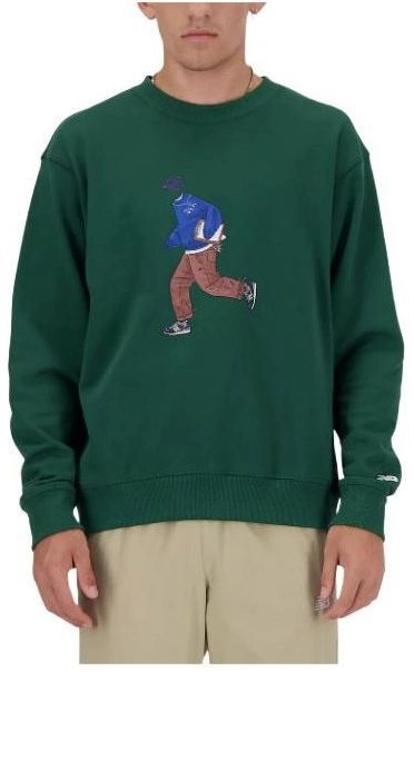 NEW BALANCE Athletics Sport Style Relaxed Crew - Green