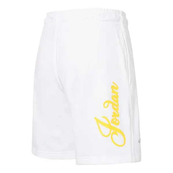 JORDAN Brooklyn Fleece Shorts - White/yellow