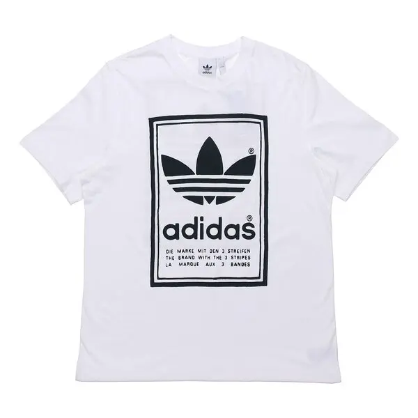 Adidas Originals Vintage Tee Round Neck Breathable Short Sleeve - White