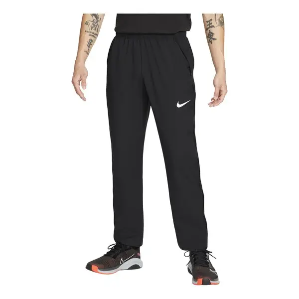 Nike Dri-fit Team Solid Color Logo Straight Sports Pants/trousers/joggers Black - Multi-color