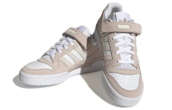 Adidas Originals Forum Low Top Sneakers - White/pink