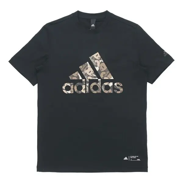 Adidas Panda Logo Short Sleeve T-shirt - Black