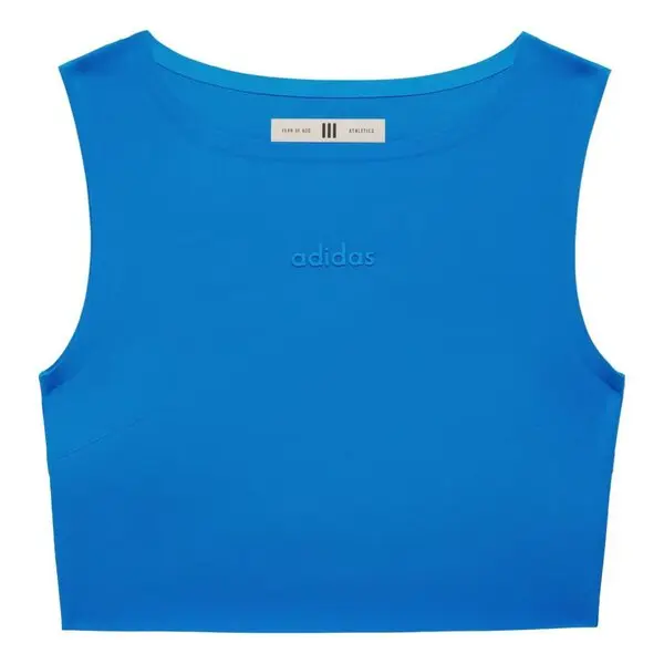 Adidas Fear Of God Athletics Cropped Tank - Blue Rush
