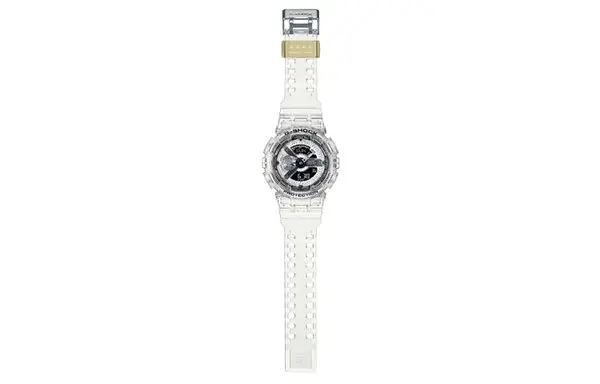 Casio G-shock Digital-analog Watch With Transparent Resin Band - Clear/black