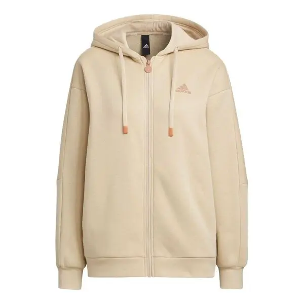 Adidas Full Zip Hoodies - Beige