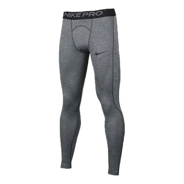 Nike Pro Dri-fit Alphabet Logo Gym Pants Smoke Grey - Gray