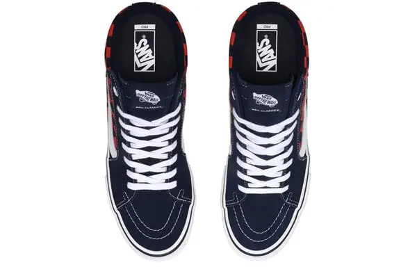 VANS Sk8-hi Pro Checkerboard High-top Sneakers - Blue/red