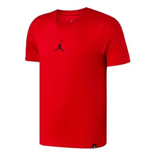 JORDAN Iconic Quick Dry Training Sports Short Sleeve - Red