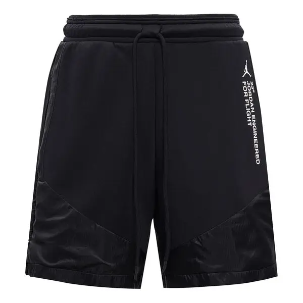 JORDAN Engineered Logo Loose Fit Sports Shorts - Black