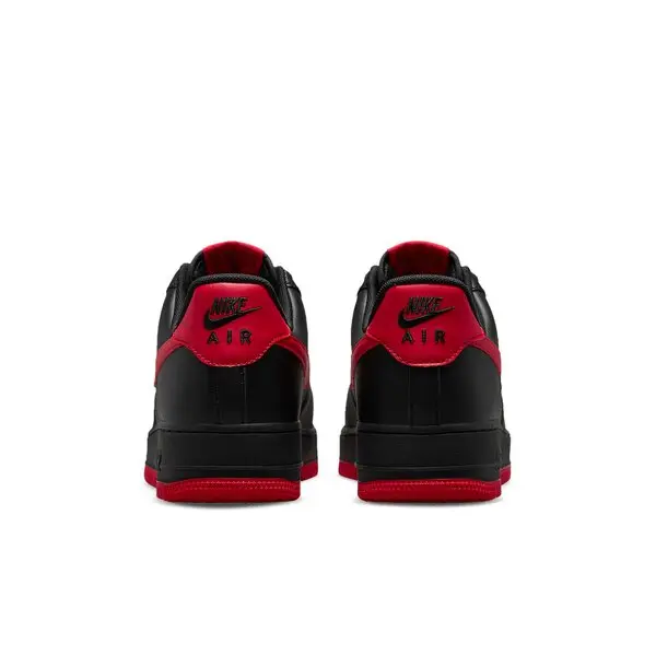 Nike Force 1 Low "bred Black" Sneakers - Black/red