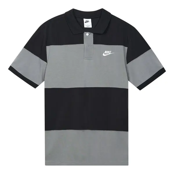 Nike Essential Polo Shirt 'black Smoke Grey - Multi-color