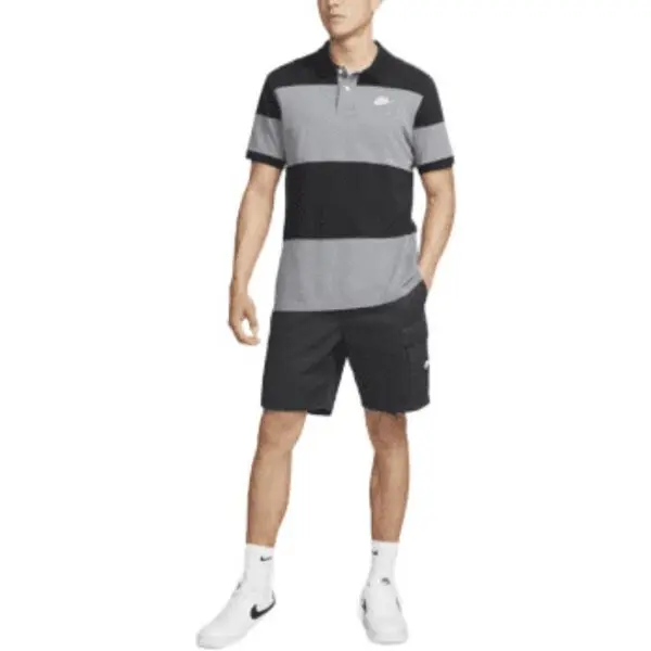 Nike Essential Polo Shirt 'black Smoke Grey