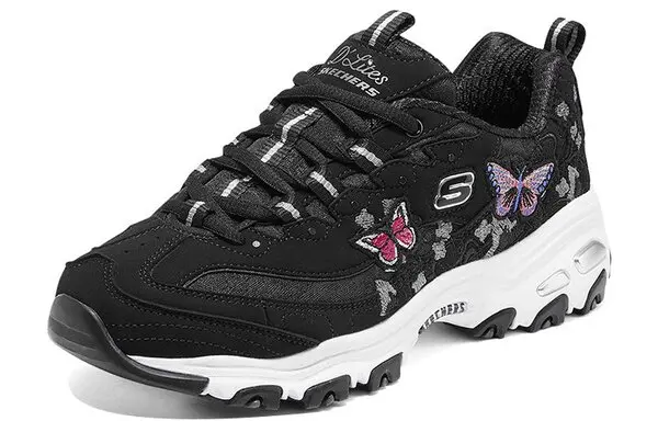 Sketchers D'lites Sneakers With Butterfly Embellishments
