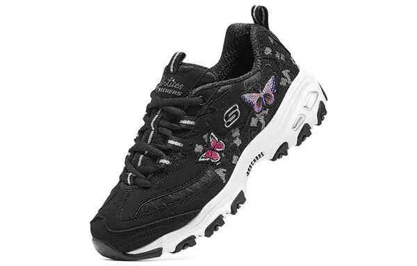 Sketchers D'lites Sneakers With Butterfly Embellishments